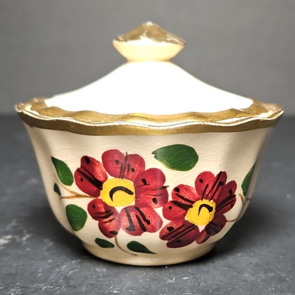 Wade | Dining | Vtg Wade Pottery Hand Painted Ceramic Sugar Bowl W ...